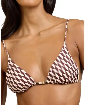 Onia Jolie Bikini Top - Cacao/ecru