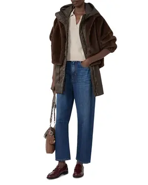 Max Mara Wkdanemone Boxy Faux Fur Jacket