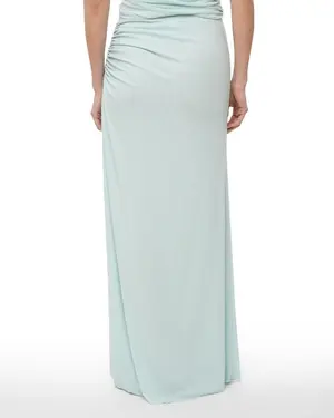 THE BURGESS COLLECTION The Viv Ruched Maxi Skirt