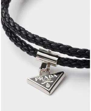Prada Braided Nappa Leather Bracelet