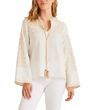 Calypso St. Barth Cassandra Top - Ivory/beige