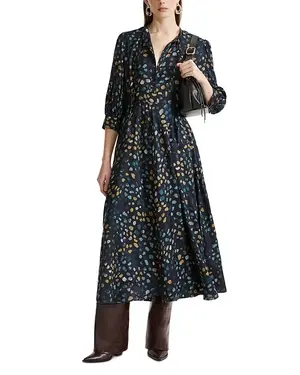 Marella Mllfulcro Printed Twill Shirt Dress - Navy