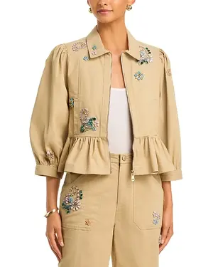 Cinq À Sept Rhinestone Paisley Daphne Jacket