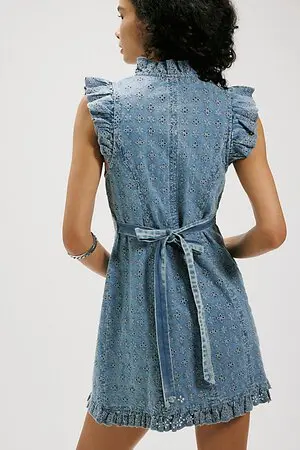 Free People Silver Springs Denim Mini Dress