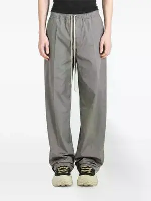 Rick Owens Drawstring Waistline Pressed Crease Wide Leg Trousers