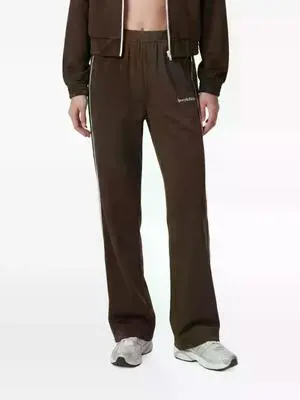 SPORTY & RICH Serif Logo Side Stripe Track Pants