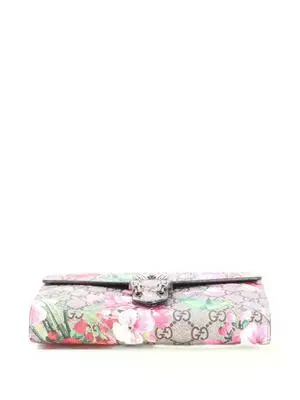 Gucci Dionysus Chain Wallet Blooms Print Gg Coated Canvas Small Crossbody Bag - Brown