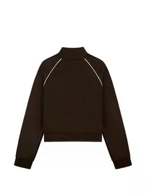 SPORTY & RICH Serif-logo Zip-up Sweatshirt
