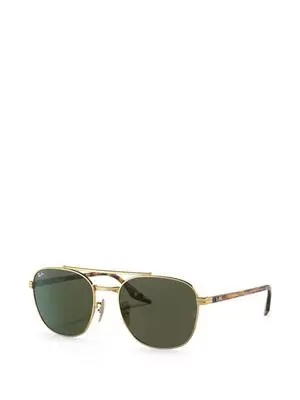 Ray-ban Tone Square Frame Sunglasses - Gold