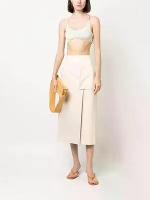 Jacquemus Pralu Logo-plaque Cropped Top
