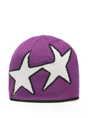 TWOJEYS Reversible Icon Beanie Hat - Purple