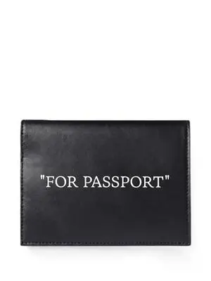Off-White Leather Passport Holder