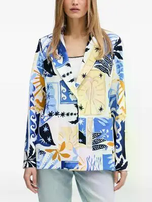 Joseph Ribkoff Graphic Print Notched Lapel Blazer