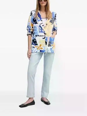 Joseph Ribkoff Graphic Print Notched Lapel Blazer