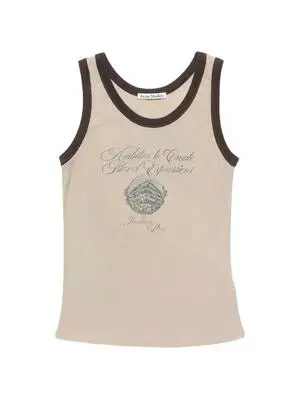Acne Studios Ribbed Tank Top With Digital Print