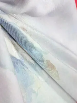 BLUGIRL Faded-effect Floral-print Scarf - Blue