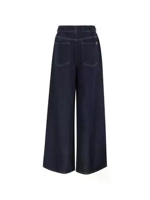Max Mara Dark Cotton Wide-leg Jeans