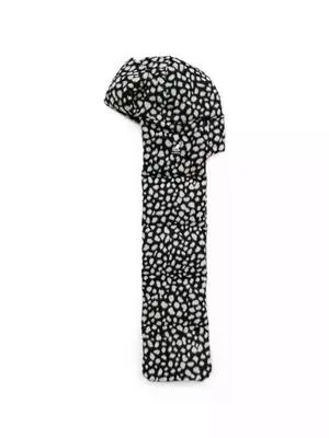 KANGOL Mega Leopard Print Trapper Hat - Black