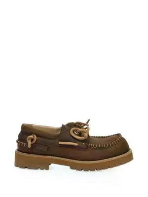 Moschino Chunky Sole Boat Shoes With Whipstitch Trim