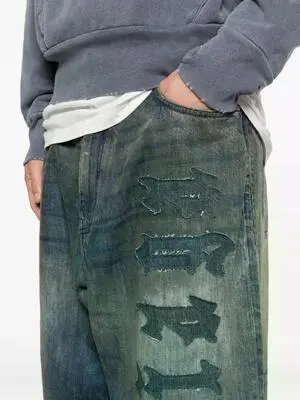 Balenciaga Faded Effect Wide-leg Jeans