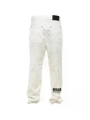 MSGM Logo Print Straight-leg Jeans