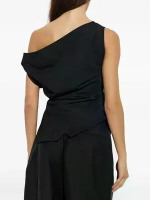 RÓHE Asymmetric Draped Top