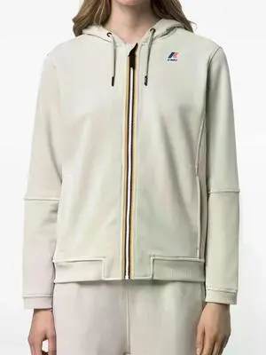 K-WAY Zip-up Hoodie With Logo Print