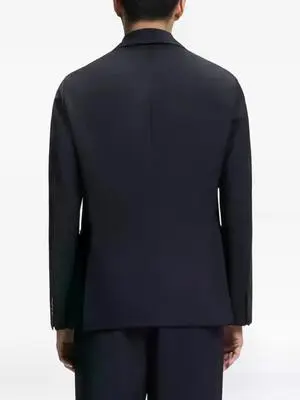 BOSS Single-breasted Notch-lapel Blazer - Blue