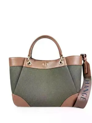 Armani Exchange Logo Plaque Tote Bag