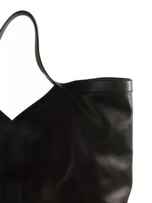 Saint Laurent V-cut Leather Tote Bag