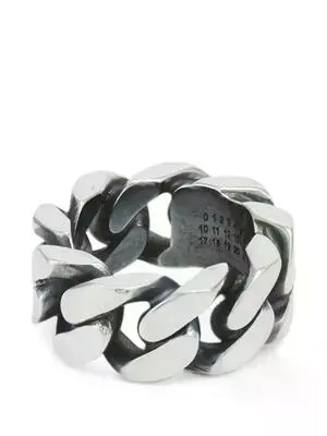 MAISON MARGIELA Heavy Chain Ring - Silver