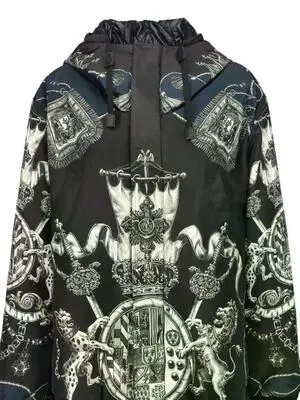 Dolce & Gabbana Heraldic Print Hooded Parka