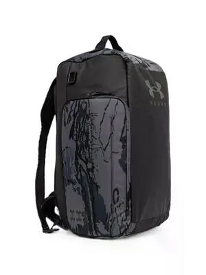 Under Armour Abstract-print Logo-print Backpack - Black