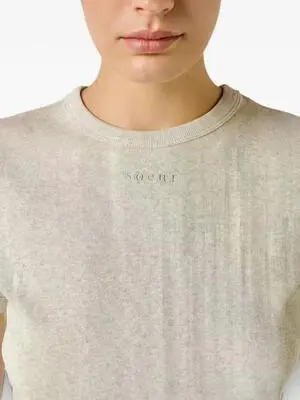 Soeur Aristide Heathered T-shirt With Embroidered Logo