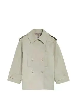 Balenciaga Double-breasted Cropped Trench Coat