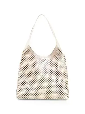 TWINSET Perforated Leather Shoulder Bag