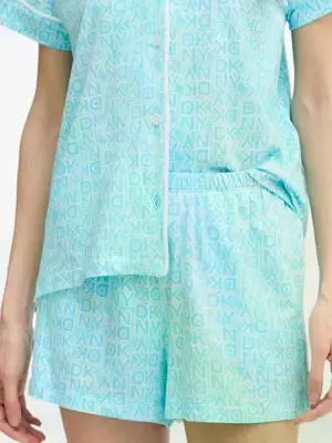 Dkny Logo-print Short-sleeved Pajamas