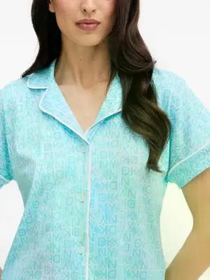 Dkny Logo-print Short-sleeved Pajamas