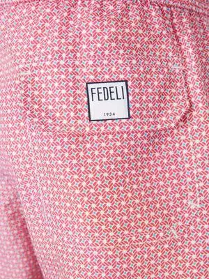 Fedeli Geometric Print Swim Shorts