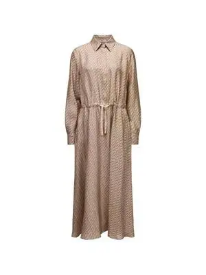 Herno Printed Silk Shirt Dress