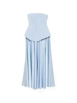 Solace London Oriana Strapless Maxi Dress - Blue