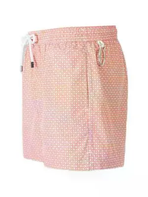 Fedeli Geometric Print Drawstring Swimsuit