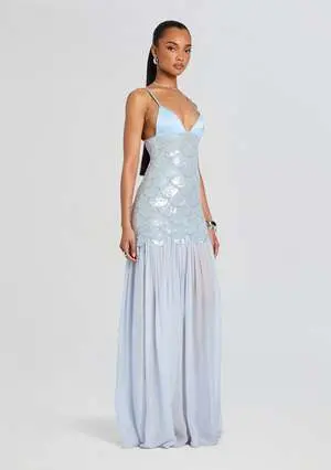 Retrofete Eileyn Embroidered Maxi Dress