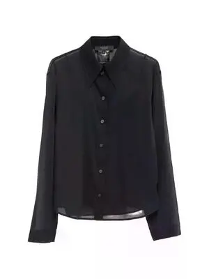 Gucci Silk Chiffon Pointed Collar Shirt