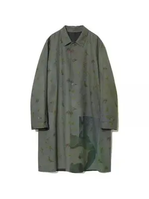 Undercover Floral Print Graphic Patch Coat