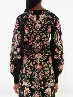 Farm Rio Marvelous Garden Embroidered Sweater