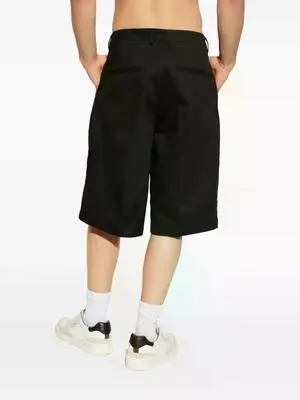 ALLSAINTS Castro Pleated Cotton Twill Shorts - Black