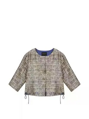 Emporio Armani Geometric Jacquard Boxy-fit Jacket