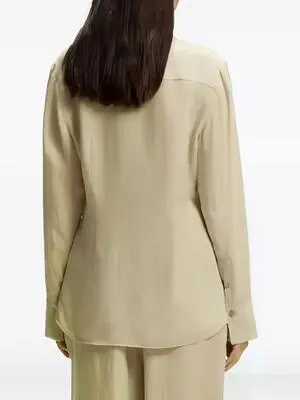 BOSS Pointed-collar Shirt With Concealed Button Front