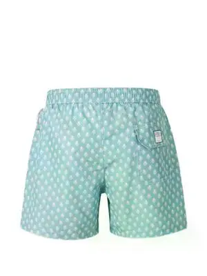 Fedeli Octopus-print Drawstring Swim Shorts